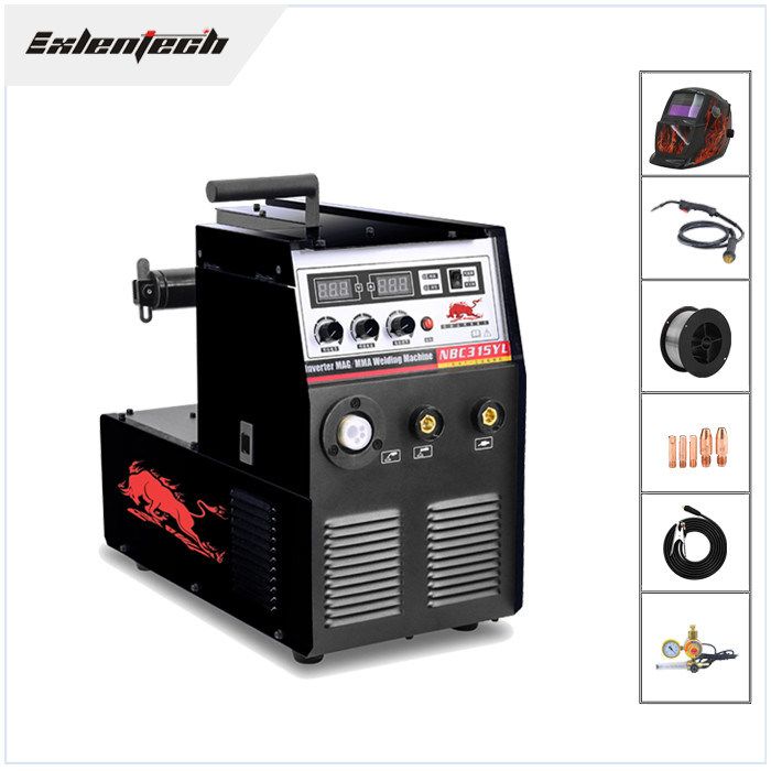 DC Inverter Flux Cored Arc Welding Machine 250A 300A Built In Wire Feeder